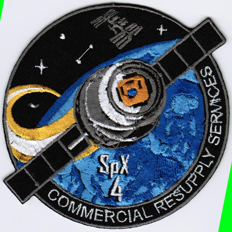 ISS Expedition 41 Spacex 18 NASA SPX-4 CRS-4 Space Iron Badge ...