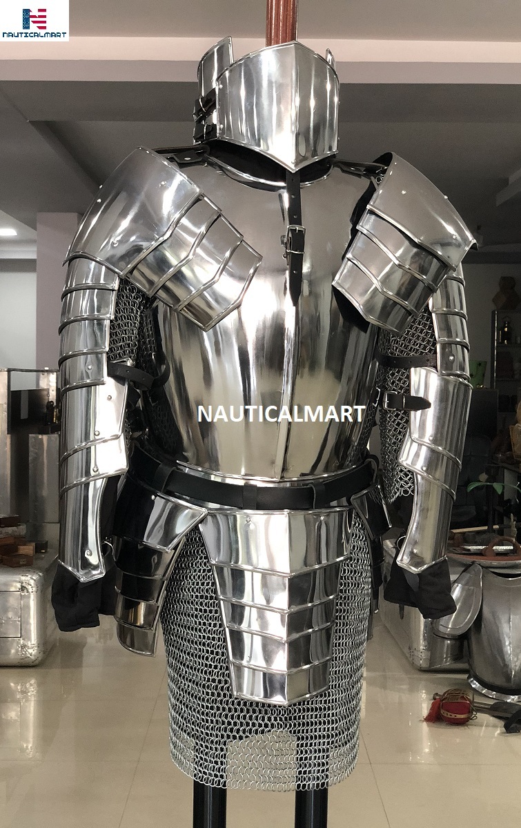 Nauticalmart LARP Half Suit of Armour Medieval Costume Steel Armor ...