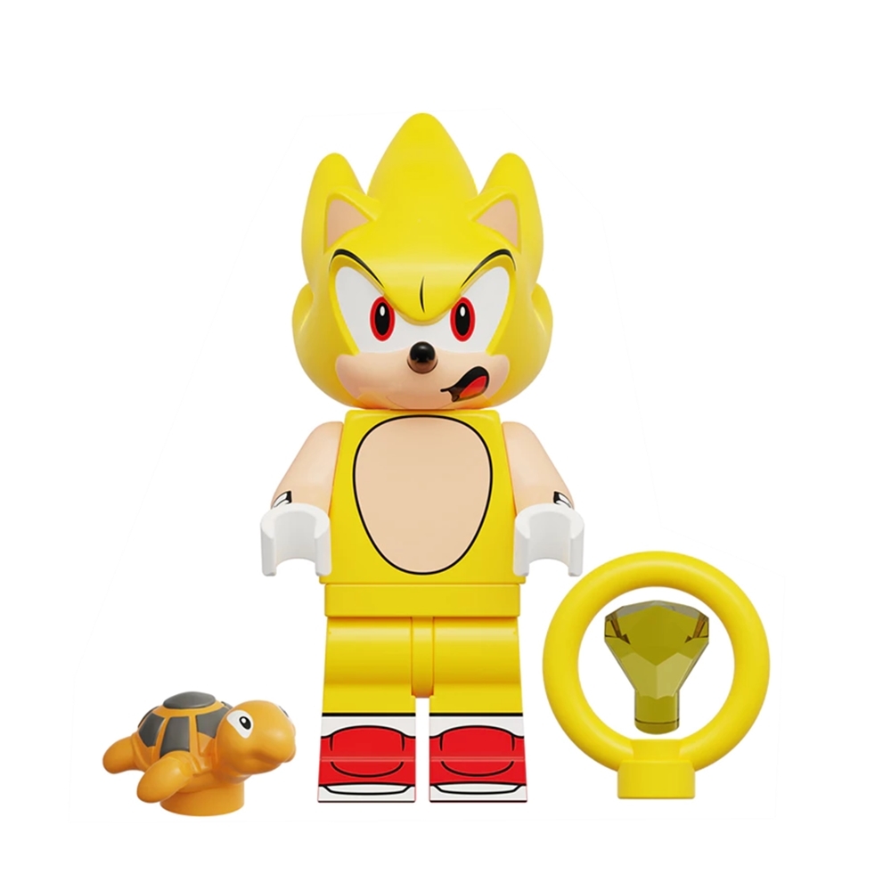 Sonic The Hedgehog Super Sonic Minifigures Kids Toys Gifts - Building ...