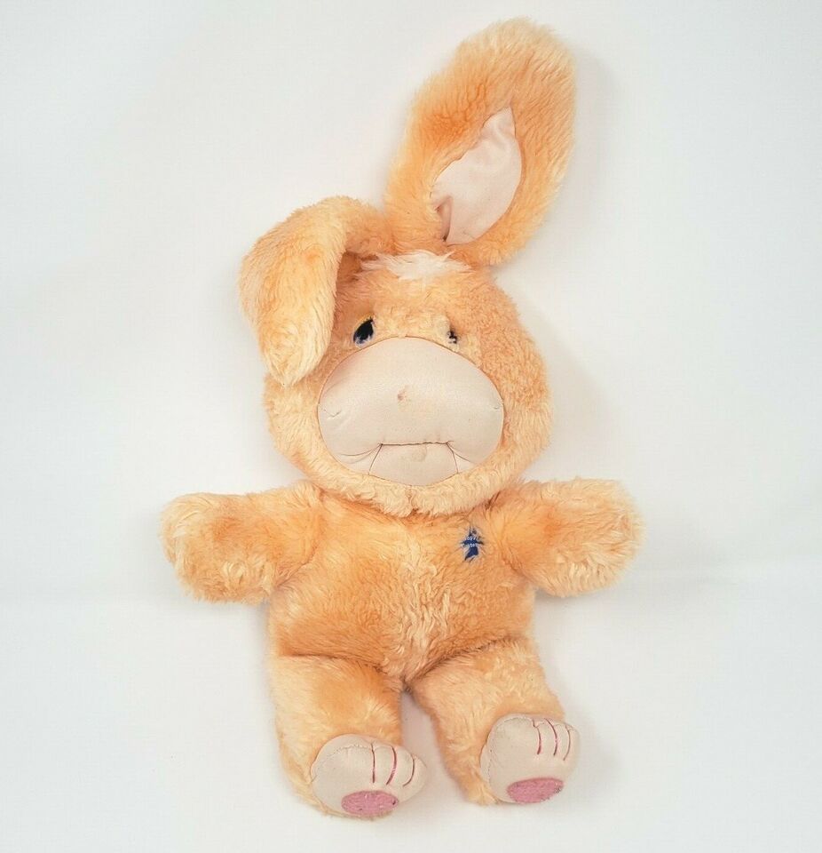 18" VINTAGE 1985 COMMONWEALTH CHEEKS BUNNY ORANGE RABBIT STUFFED ANIMAL PLUSH - Other