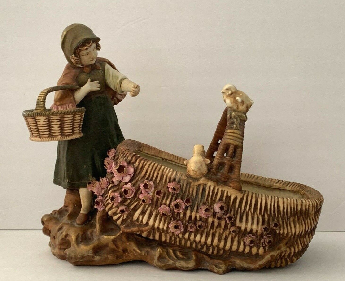 Impressive Antique Austrian Amphora Teplitz Art Nouveau Figurine ...