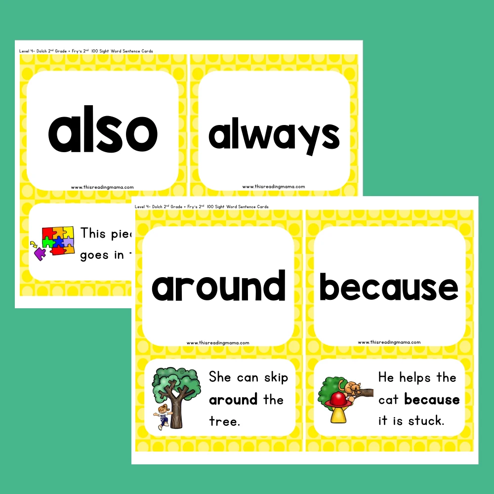 220 Sight Words Sentence Cards for Kid Toddler Learning English Toy ...