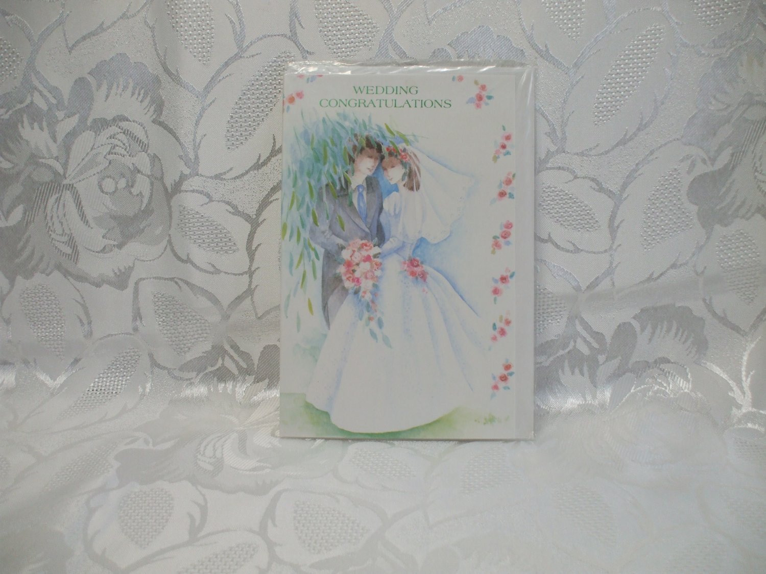 Wedding Congratulations Card Bride And Groom With Envelope - Greeting ...