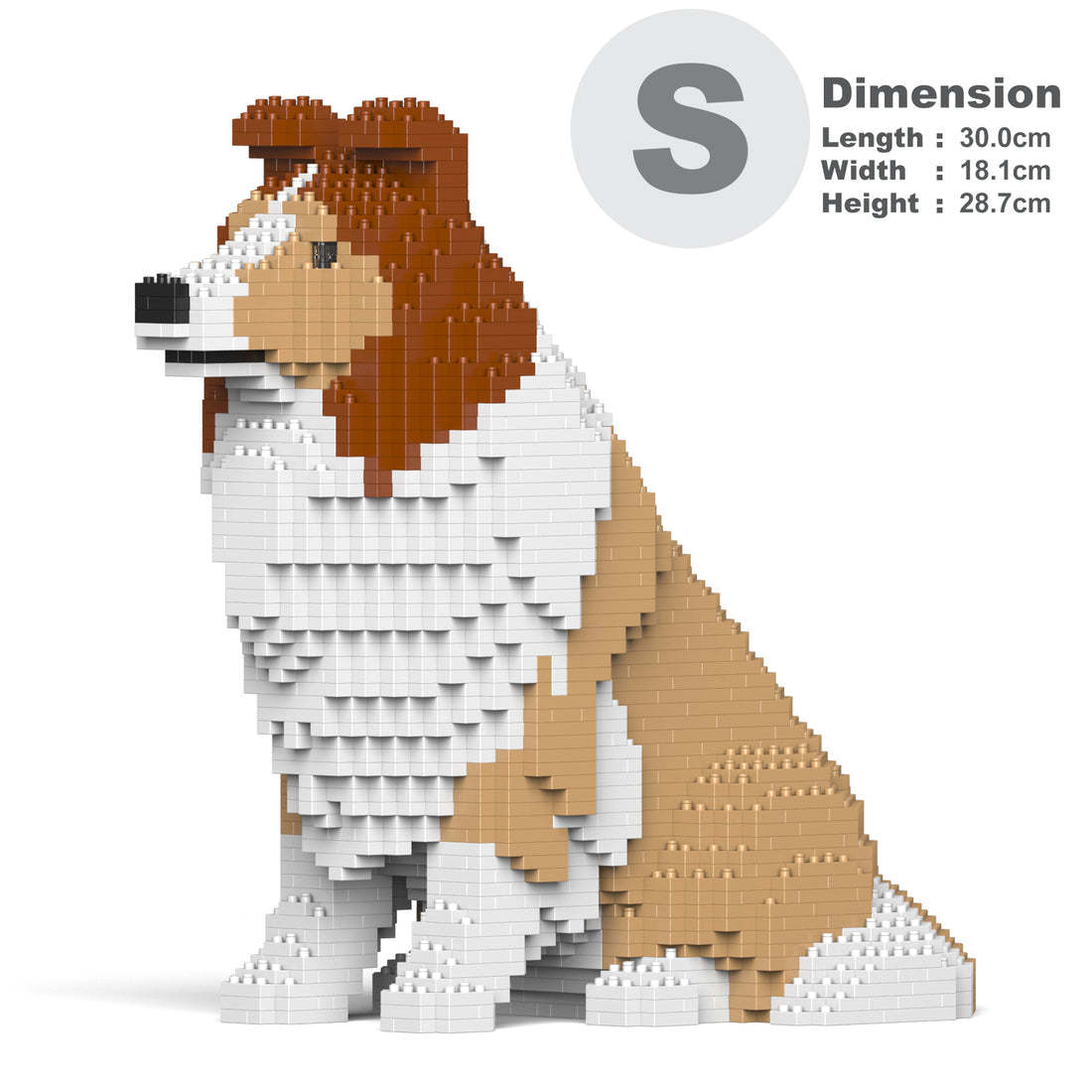 Shetland Sheepdog Sculpture (JEKCA Lego Brick) DIY Kit - Building Toy ...