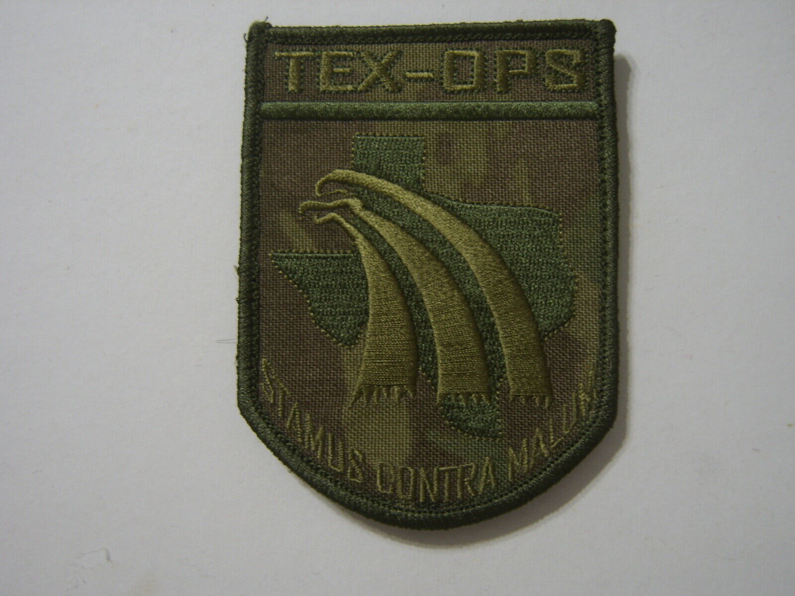 TEX-OPS STAMUS CONTRA MALLUM UNIT MORALE TACTICAL PATCH HOOK & LOOP ...