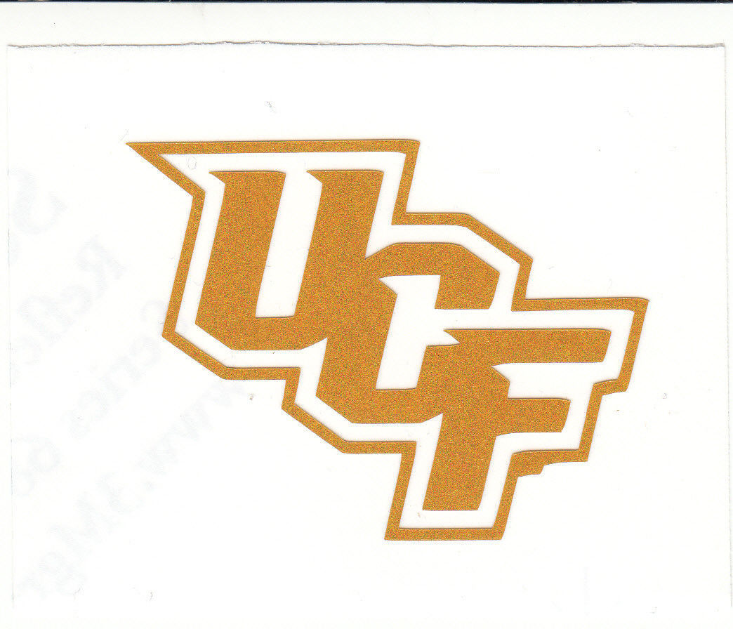 REFLECTIVE Gold UCF Knights 2.5 inch fire helmet hard hat decal sticker ...