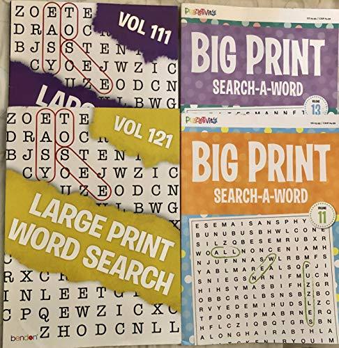 Lot of 4 Bendon Puzzletivity LARGE PRINT Word Search Circle-A-Word Word ...