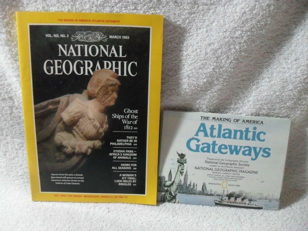 National Geographic March 1983 Ghost Ships War of 1812 MAP Atlantic ...