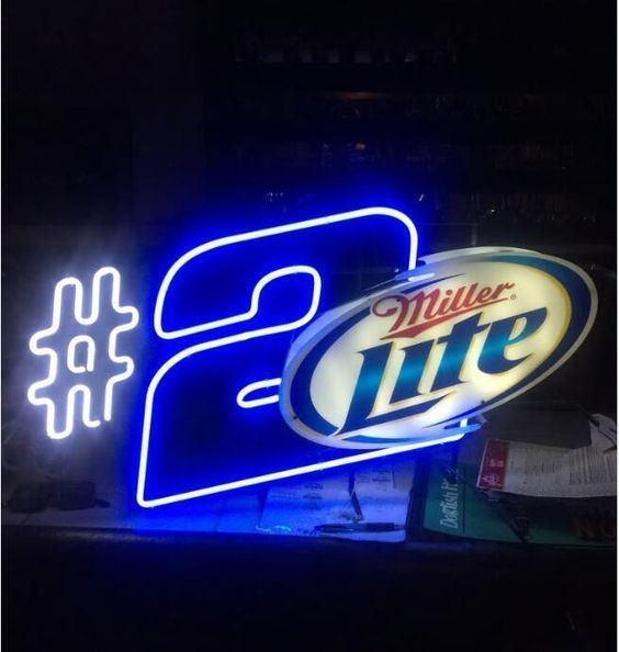 New Miller Lite #2 Racing Car Neon Sign 24"x20" - Other Collectible ...