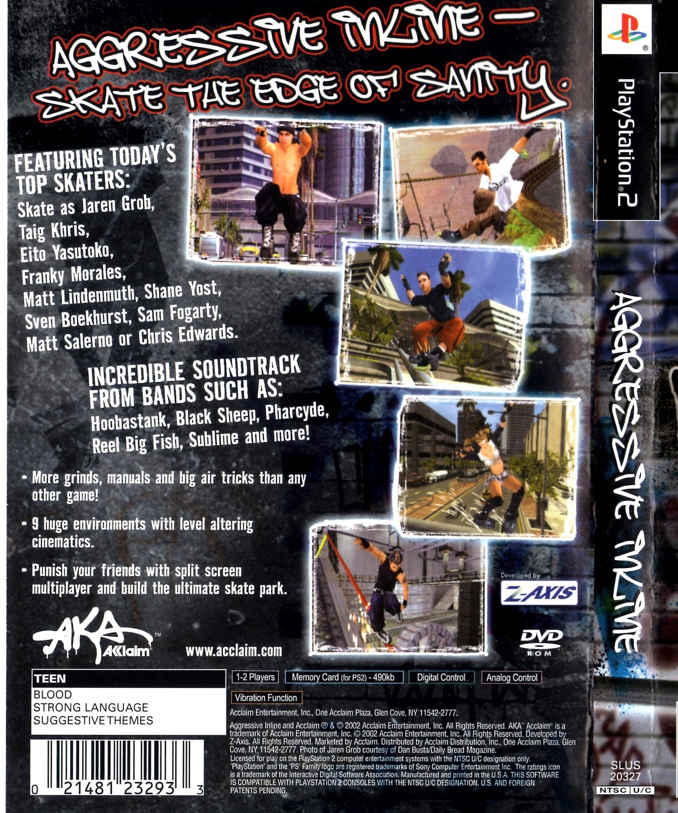 Playstation 2 - Aggressive Inline - Video Games