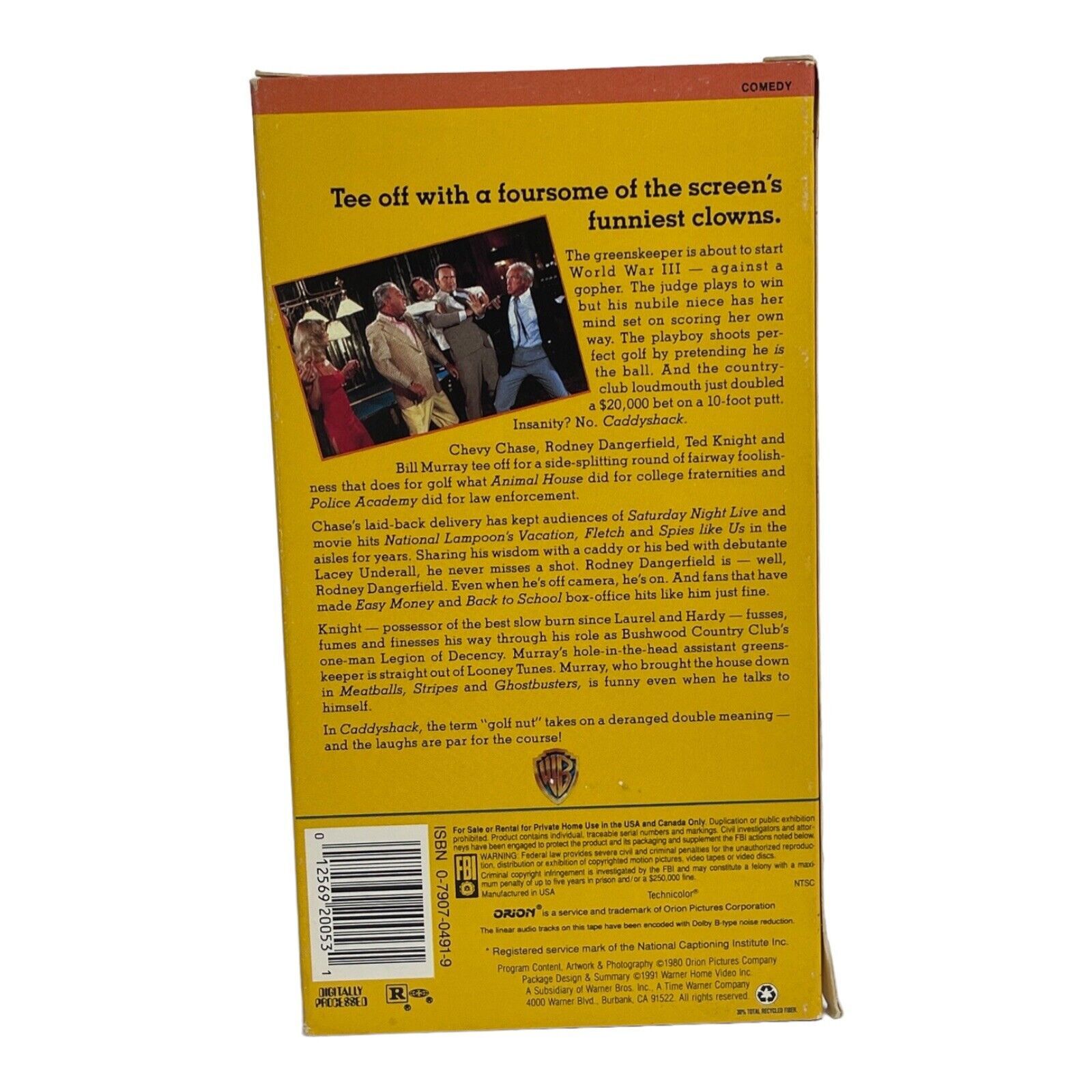 VHS-Caddyshack-1980-VHS-(1991 Warner Release) Vintage Video Tape - VHS ...
