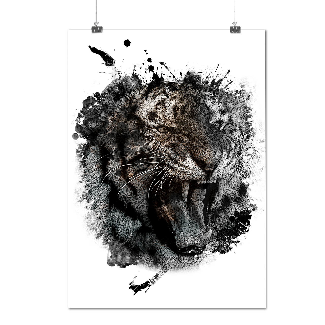 Wild Animal Tiger Beast Animal Face Matte/Glossy Poster A0 A1 A2 A3 A4 ...