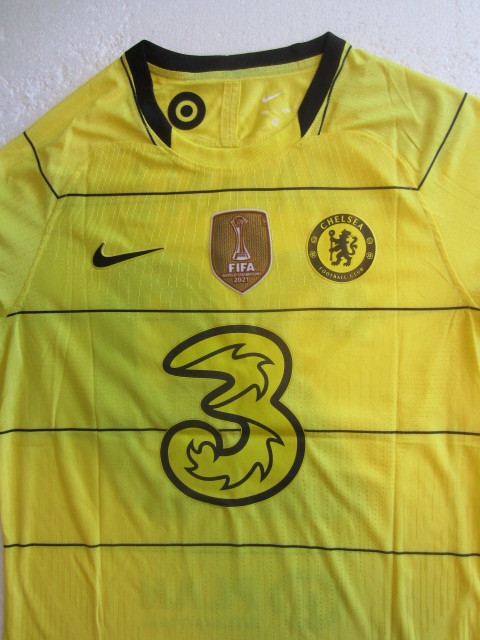 Kai Havertz Chelsea FC UCL Match Slim Fit Yellow Away Soccer Jersey ...