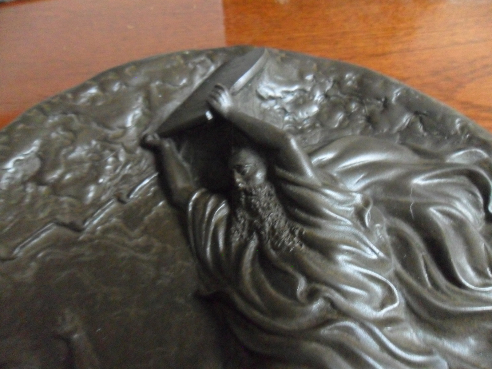 Moses and the Ten Commandments plate,Rhodes Studio,hand cast in fused ...