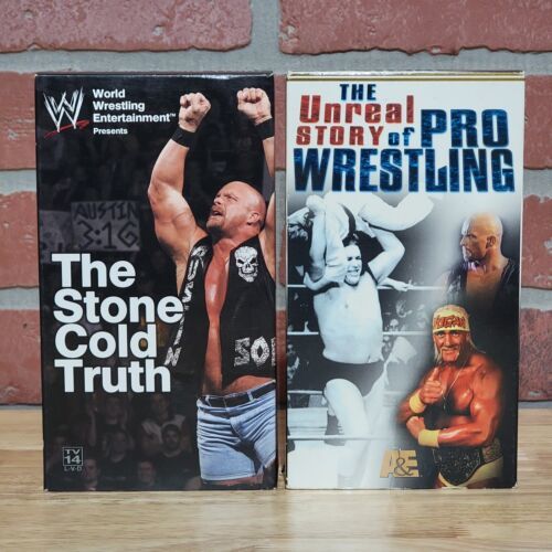 2 Wrestling VHS Stone Cold Truth Unreal Story Pro Steve Austin Hulk ...