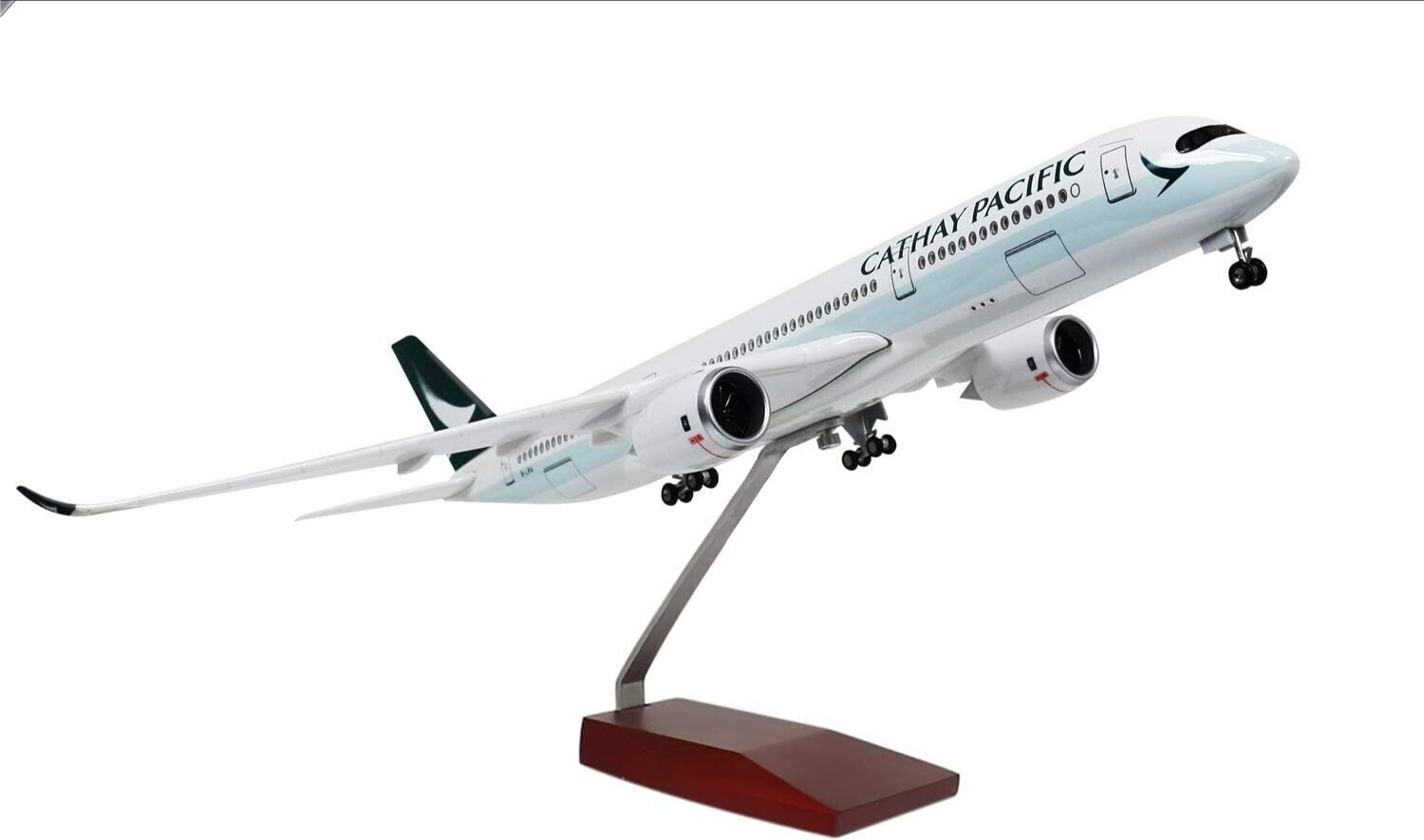 1:160 Cathay Pacific Airbus 350 Plane Diecast Model Airplane with LED ...