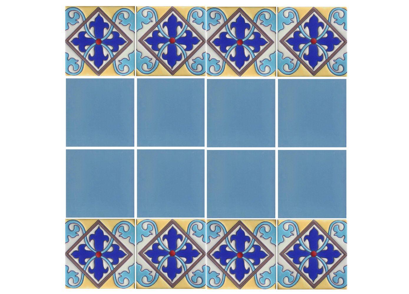 Ceramic High Relief Border Tiles Handcrafted - Aranjuez - (you select ...