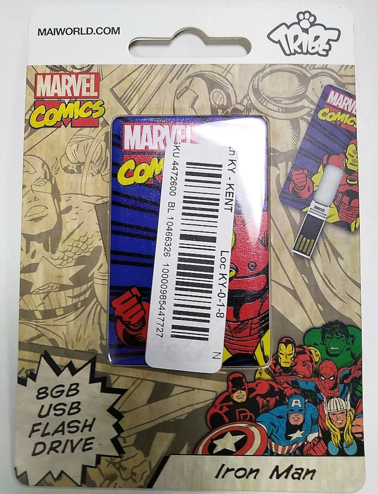 NEW Tribe Marvel Comics IRON MAN 8gb USB 2.0 Flash Drive Card avenger ...