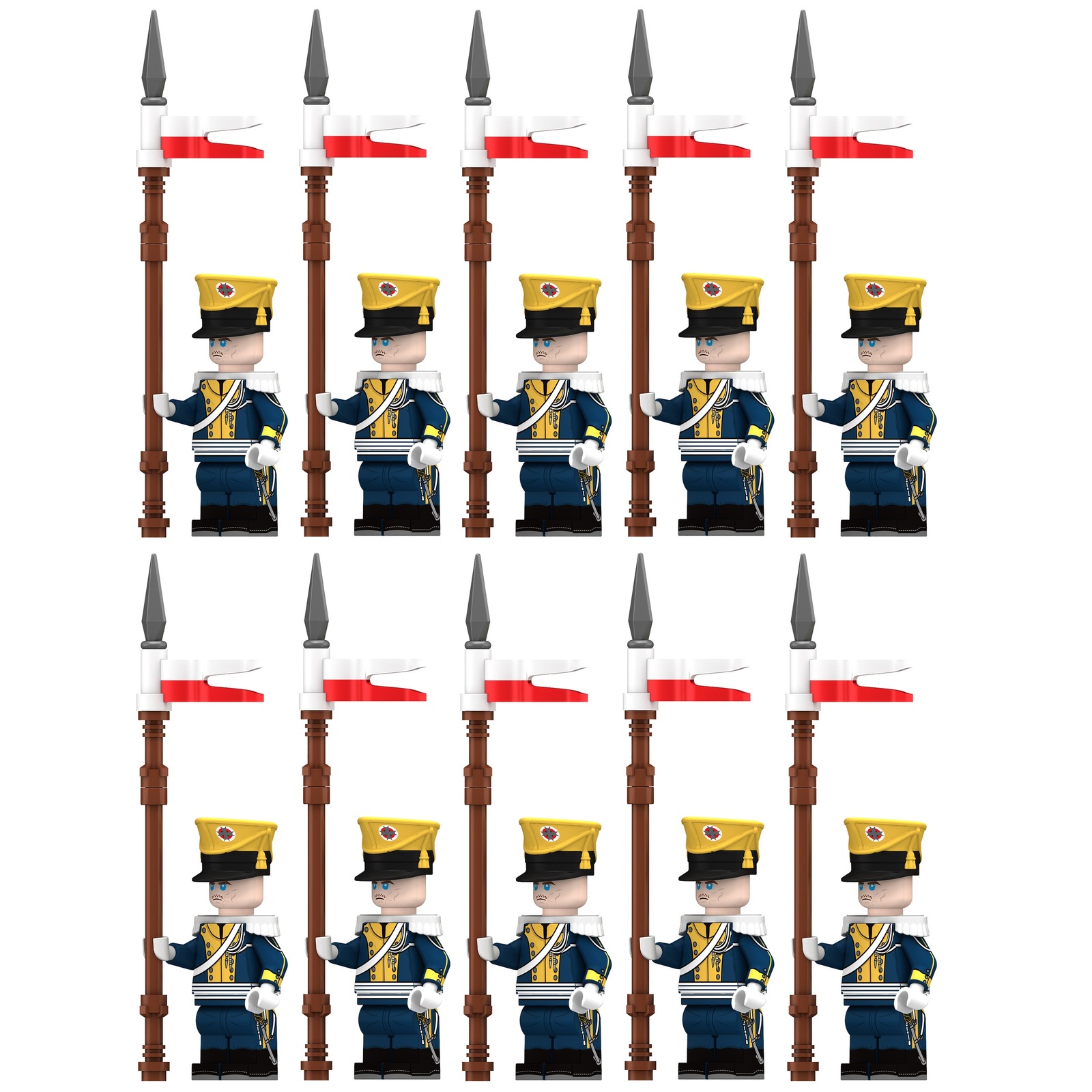 10pcs Napoleonic Wars Vistula Uhlan Regiment Minifigures Set - Building ...
