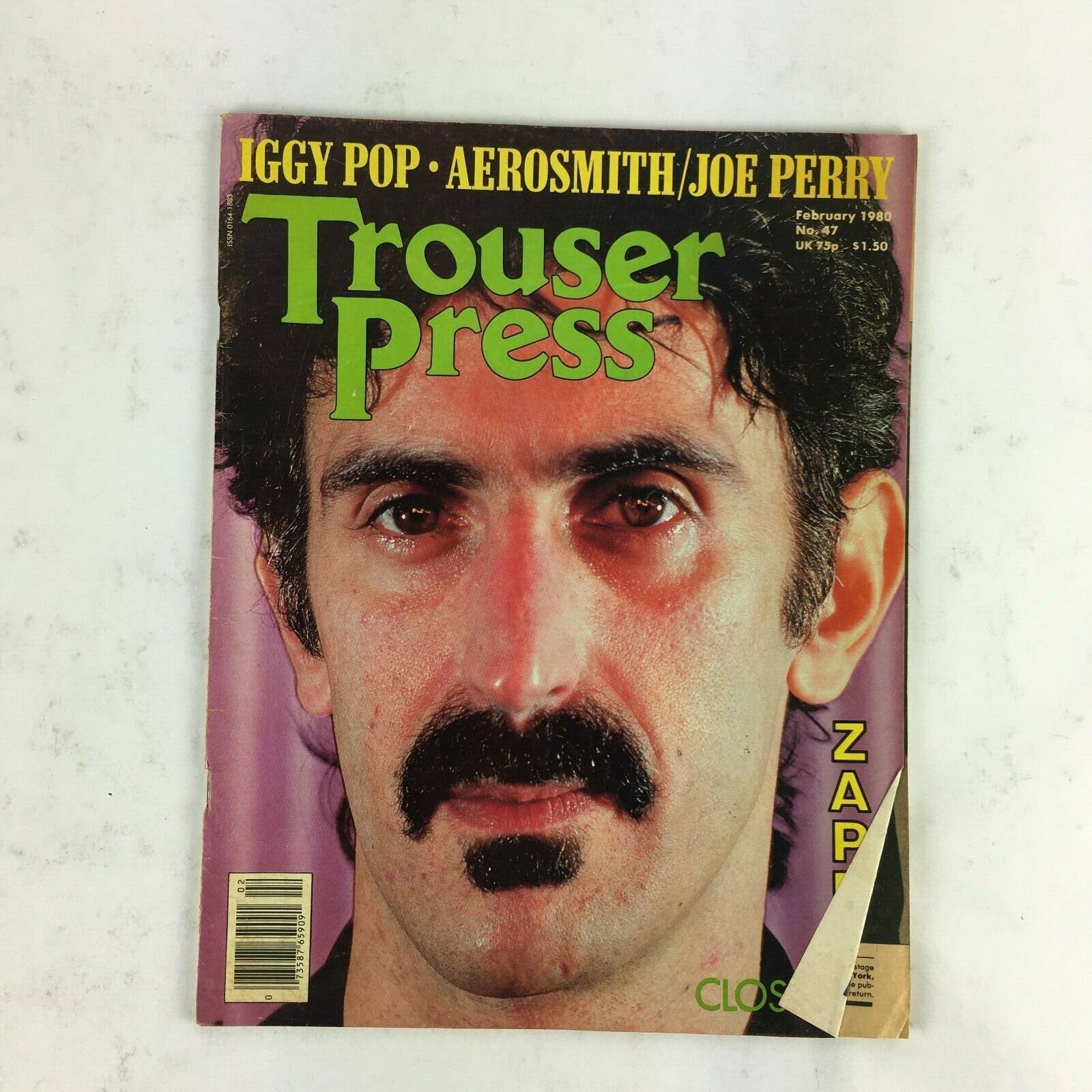 February 1980 Trouser Press Magazine Iggy Pop Aerosmith / Joe Perry ...