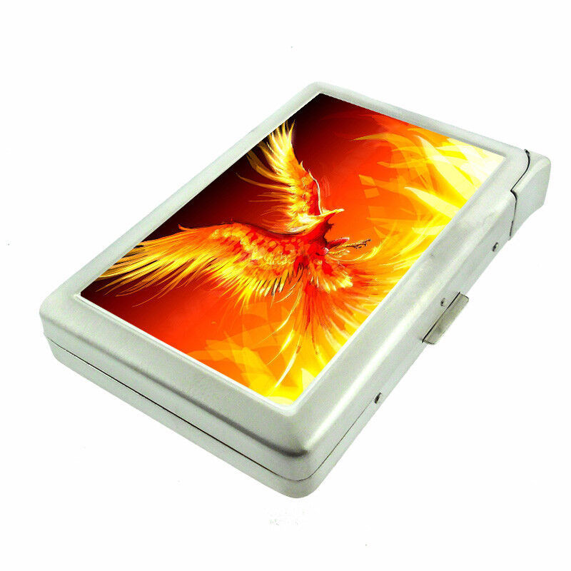 Phoenix Em1 100's Size Cigarette Case with Built in Lighter Metal ...