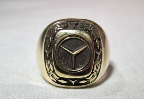 10K Heavy Yellow Gold Jostens Mercedes Benz Salesman Ring Size 11 3/4 ...