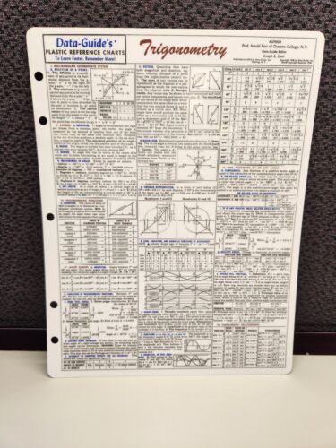Data-Guide Trigonometry Quick Chart Plastic and 50 similar items