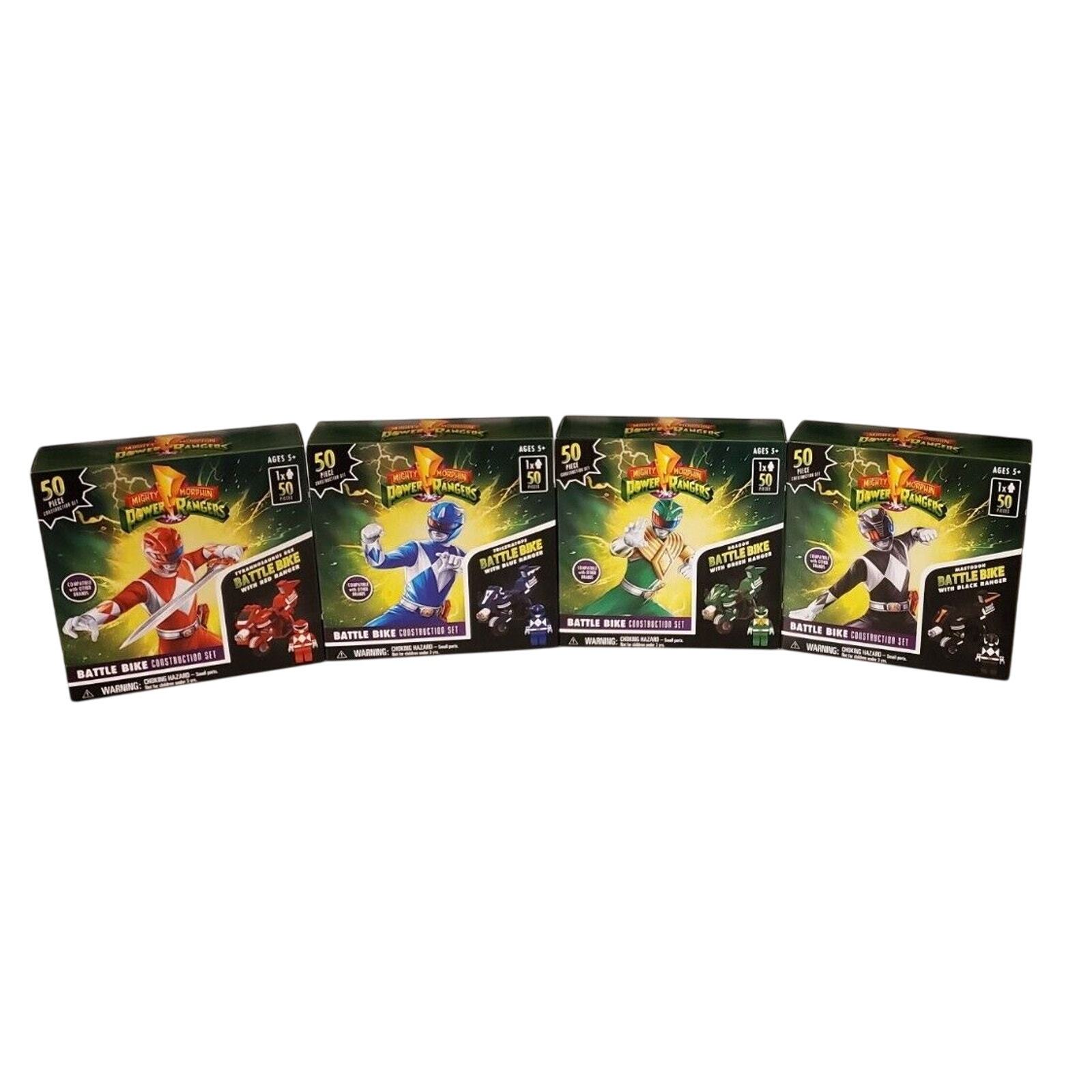 LOT OF 4 Mighty Morphin Power Rangers Battle Bike Construction Sets ...