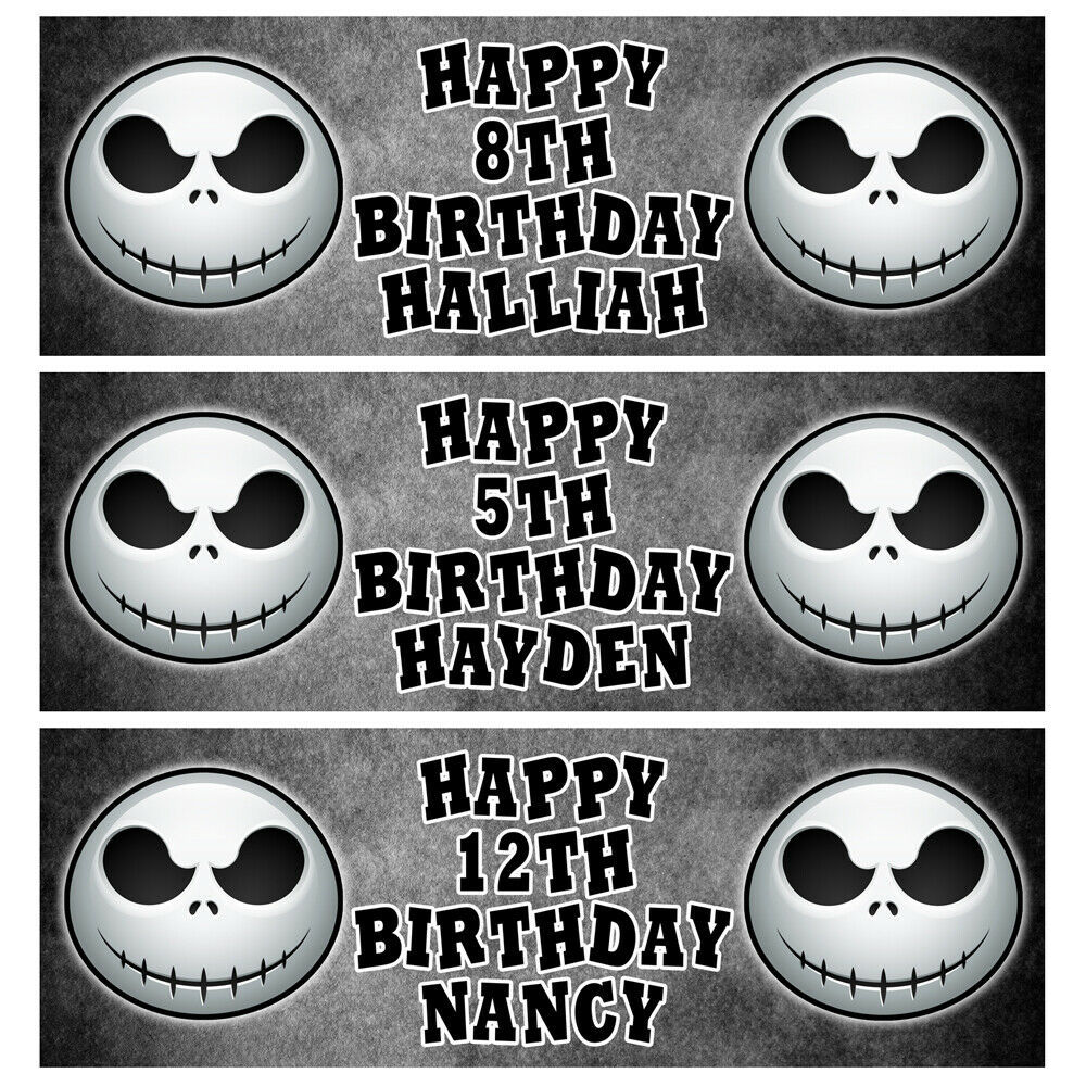 JACK SKELLINGTON Personalised Birthday Banner - Nightmare Birthday ...