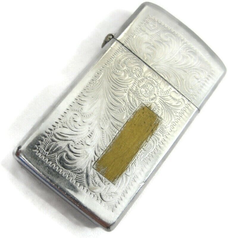 1991 Vintage Zippo Lighter Florentine Venetian Scroll Design Slim Brass ...