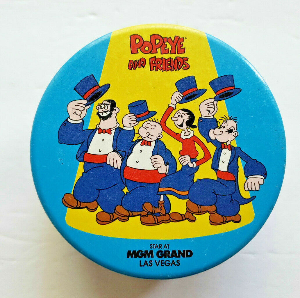 1993 MGM Grand Hotel Popeye and Friends Small Tin Brand New U156 ...