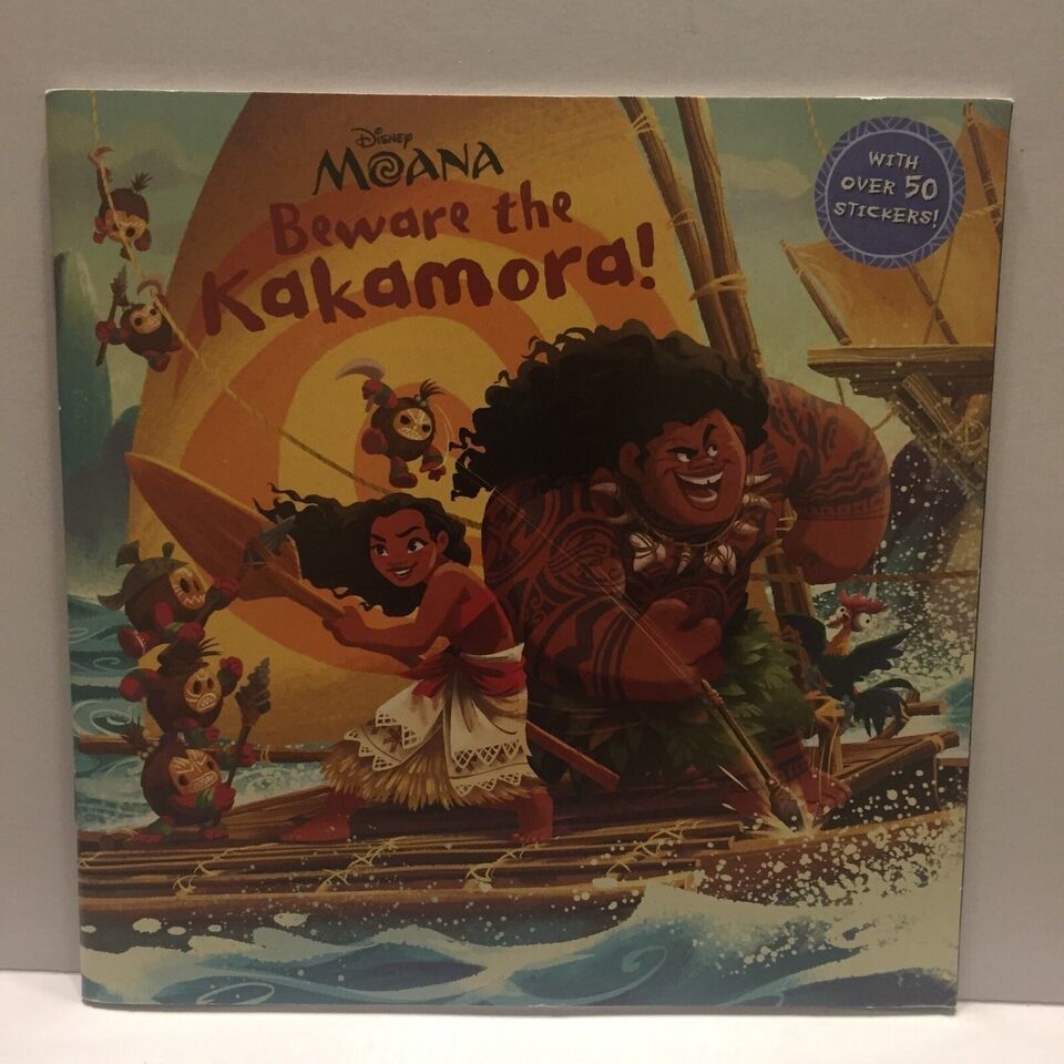 New Disney Moana Beware of Kamara Book with 50 Stickers - Books