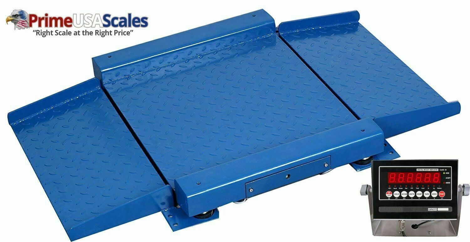 Optima Scale OP-921 1,000 LBS x .2 LB Ultra Low Profile Drum Scale, 36 ...