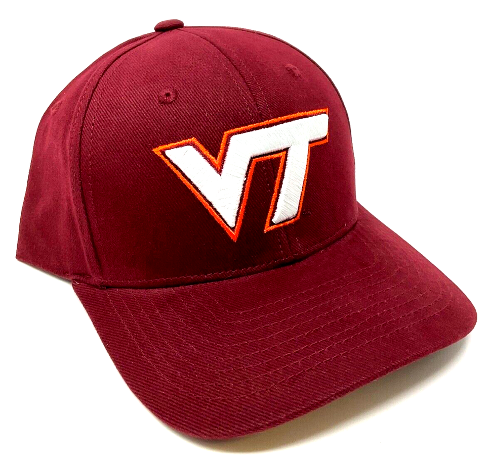 VIRGINIA TECH UNIVERSITY HOKIES VT LOGO ADJUSTABLE CURVED BILL HAT CAP ...