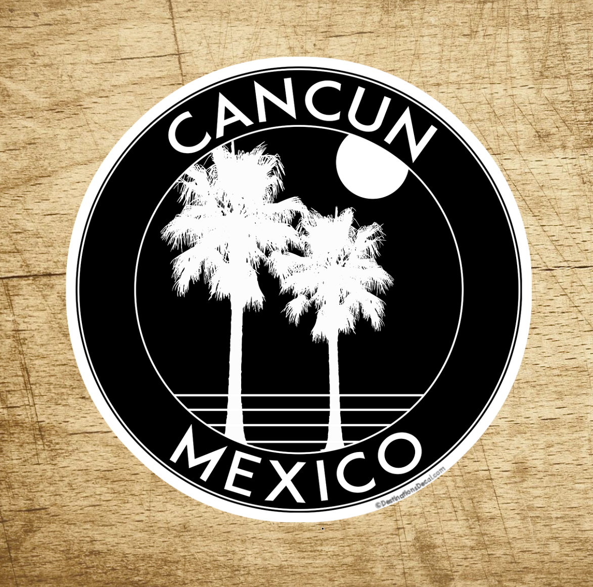 Cancun Mexico Sticker Decal Vinyl Tropical 3" Beach Souvenir Palm Trees ...