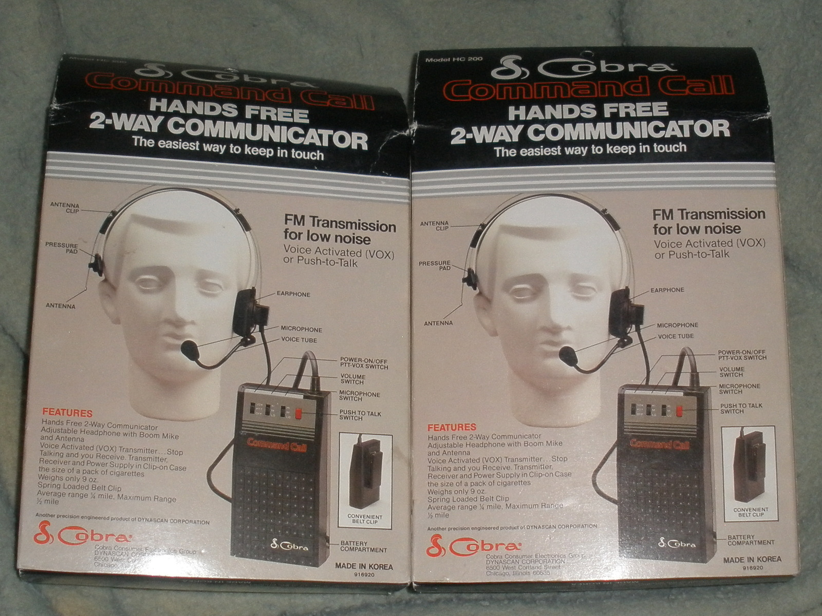 1987 dated TWO Vintage Cobra Command Call 2-way Communicator FINE IN ...