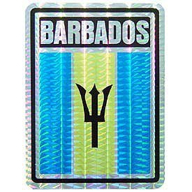 RFCO Novelty International World Country Flags Sticker Decal - Barbados ...