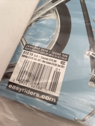 Easyriders Magazine January 2019 #546 W/2019 Calendar Mailer Still ...