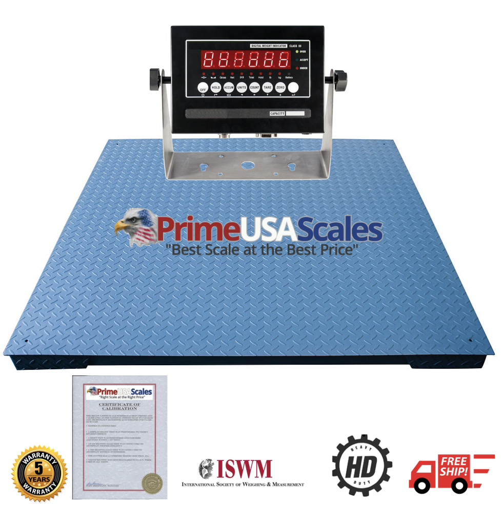 USM Scale NTEP Legal for Trade 5x5 Feet Floor Pallet Scale 10,000 lb ...