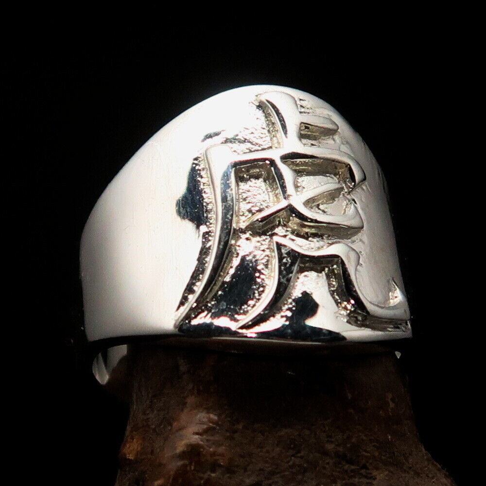 Men's Chinese Letter Zodiac Pinky Ring Star Sign Tiger - Sterling ...