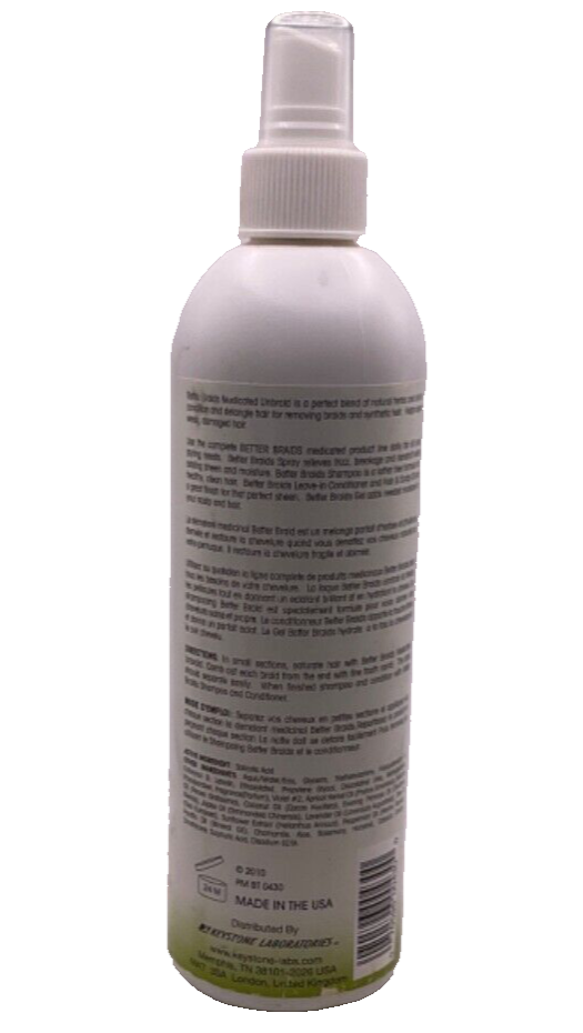 Better Braids Medicated Un-Braid Spray / 12 fl oz - Gel, Mousse & Spray