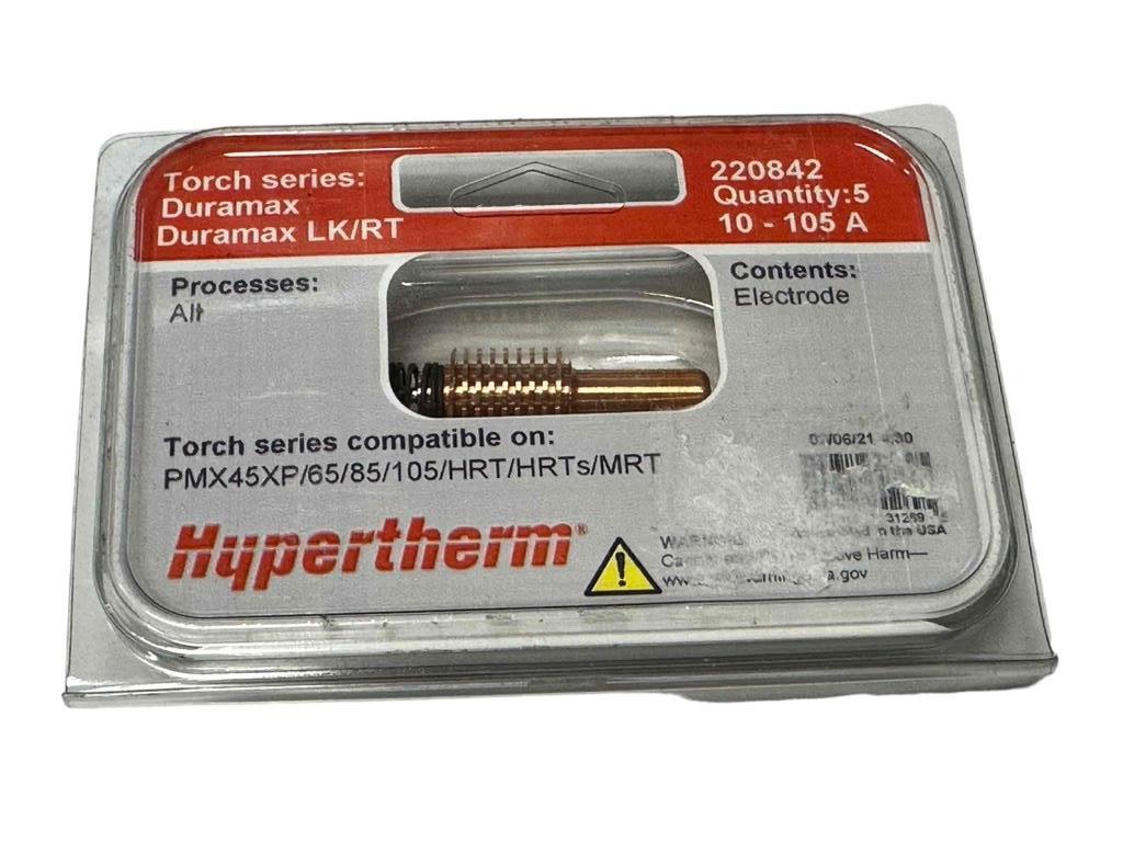 5 Pieces Hypertherm 220842 Duramax LK/RT Electrodes 10-105A - Plasma ...