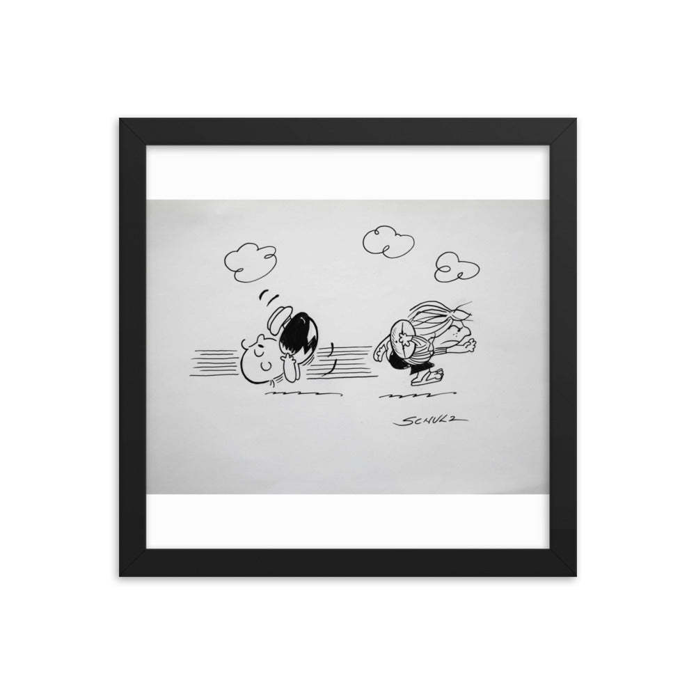 Charles Schulz drawn and signed Peanuts sketch drawing Reprint ...