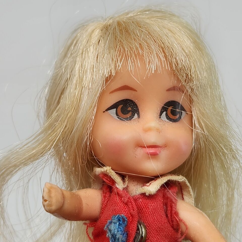 VINTAGE 1966 MATTEL LIDDLE KIDDLES LOLA LIDDLE LONG BLONDE HAIR DIRTY ...