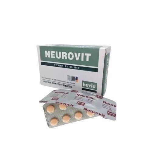 100 tabletas Neurovit Vitamina B1, B6 y B12 para entumecimiento ...
