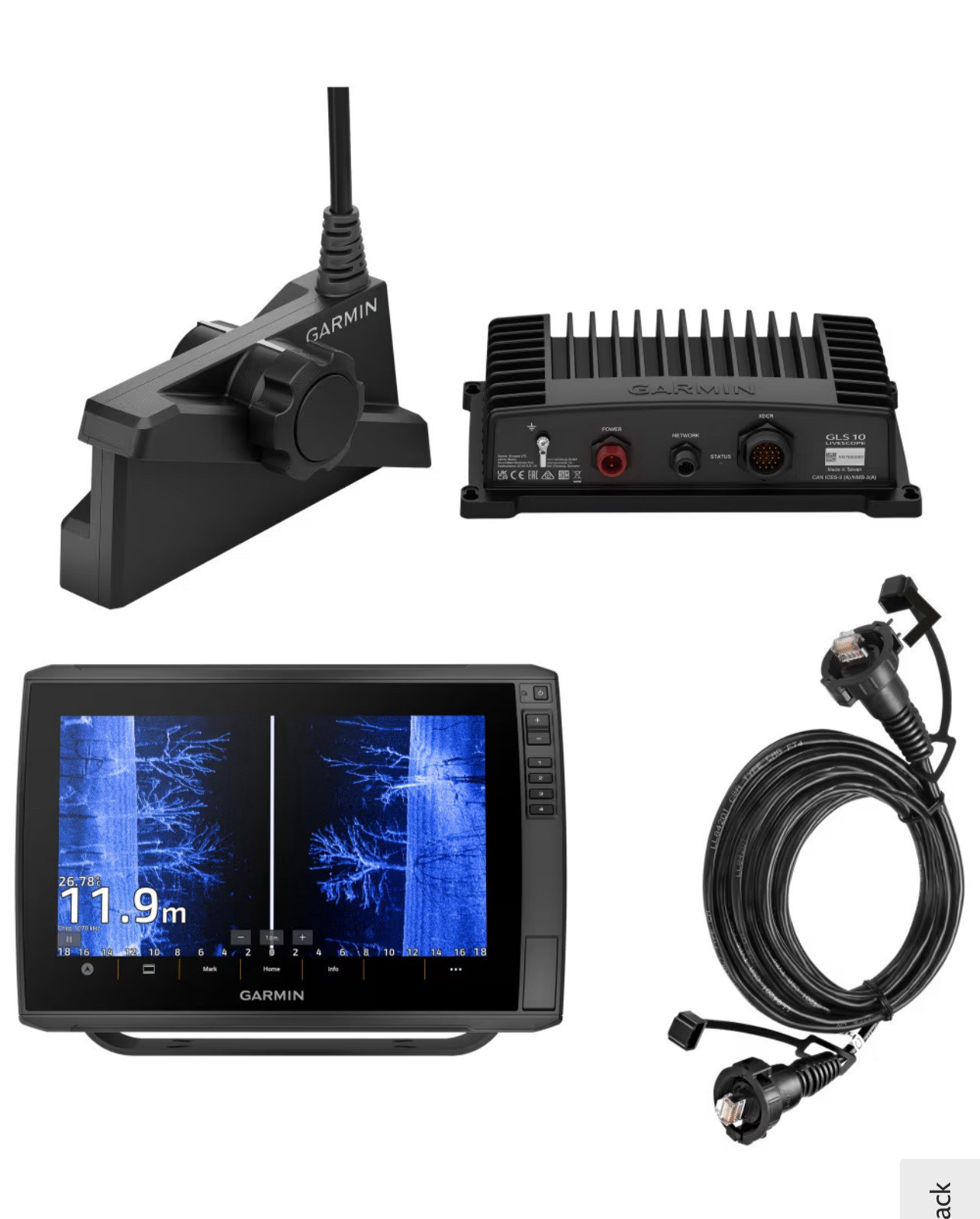 Garmin Echomap Ultra 126sv Chartplotter LiveScope Plus LVS34 Bundle 010 ...