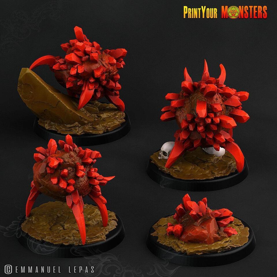 3D Printed Print Your Monsters Ruby Minions Legendary Crystal Monsters ...