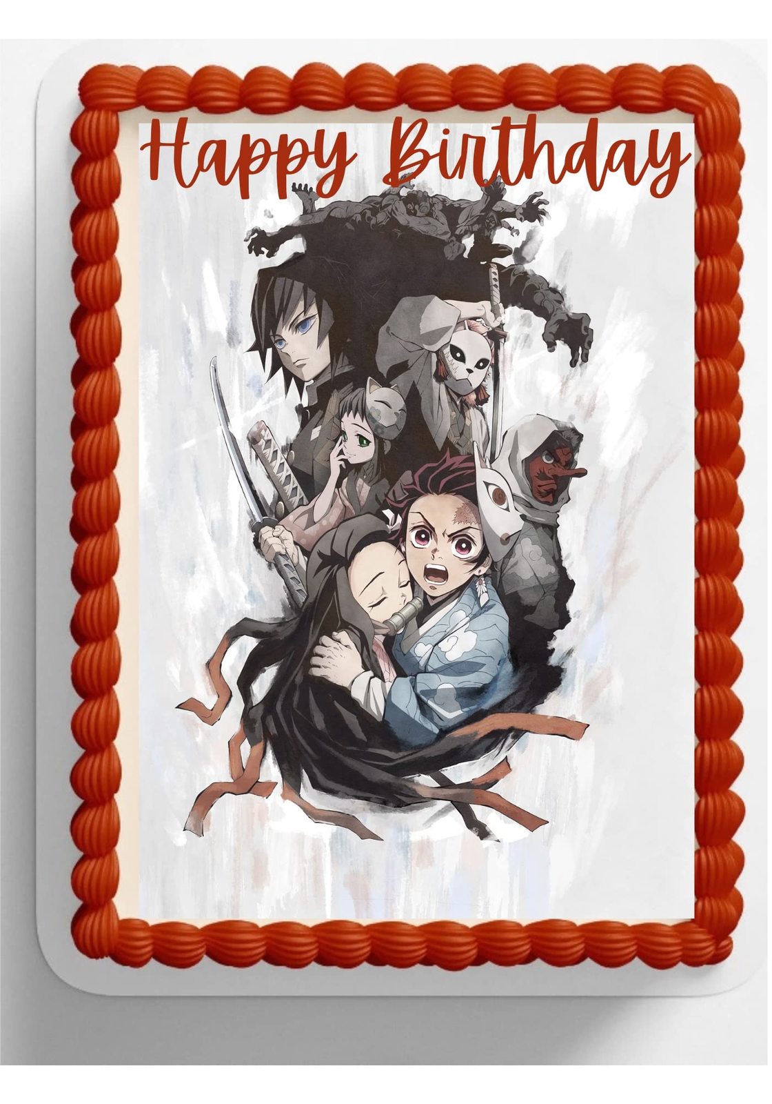 Anime Demon Manga Edible Image Edible Cake Topper Frosting Sheet Cake ...