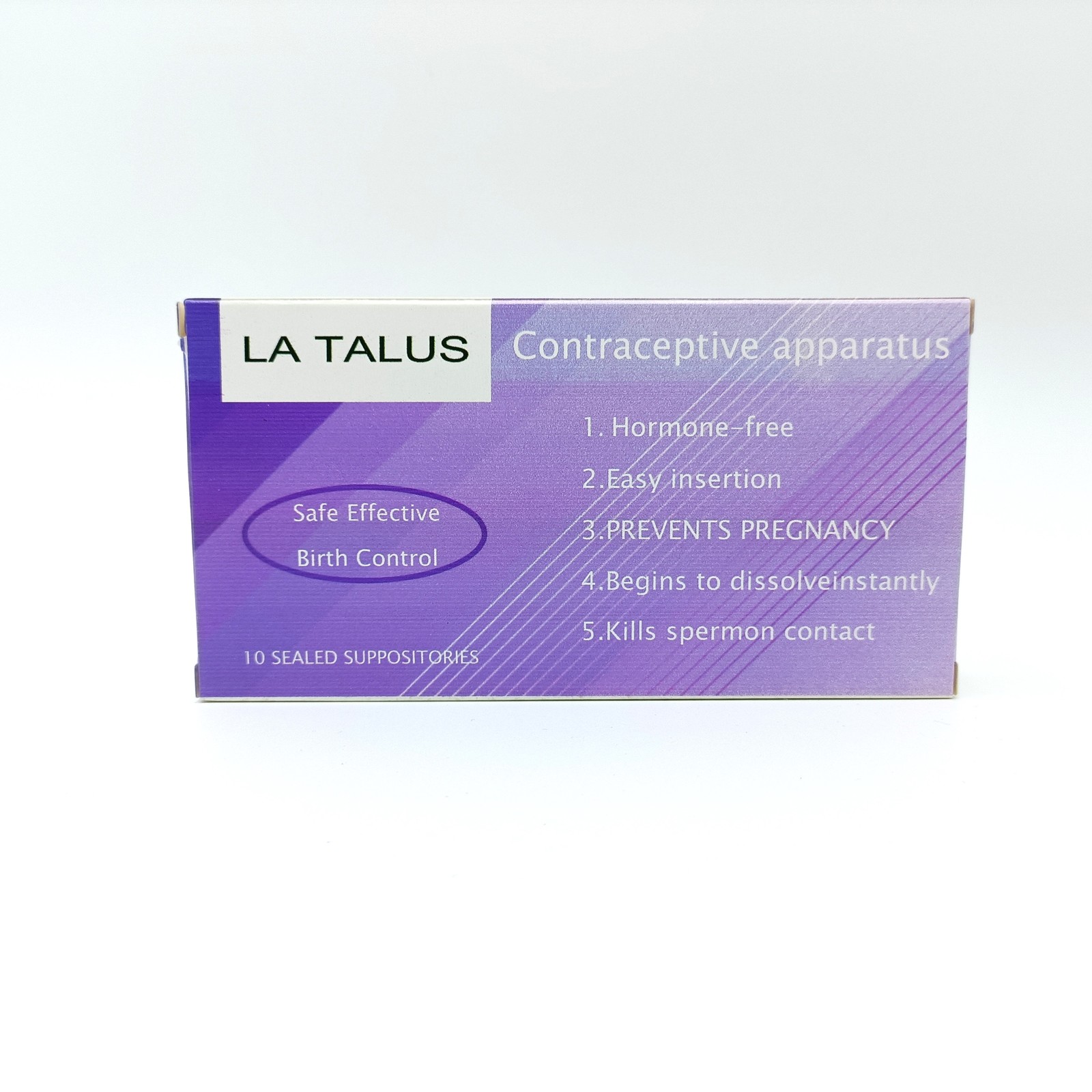 LA TALUS Contraceptive apparatus Vaginal Suppository With Spermicide ...
