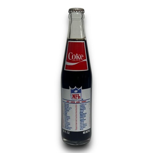 COCA-COLA COKE 1984 COMMEMORATIVE BOTTLE TAMPA SUPERBOWL & 1984 CHAMP ...